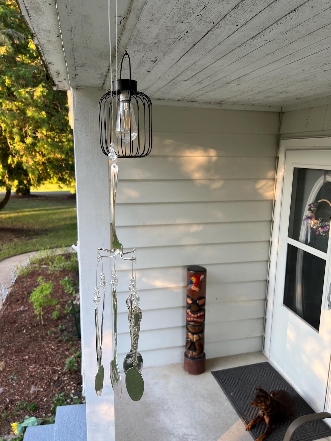Beautiful 5 Spoon Wind Chime Made With Antique Silverware and Beads - Etsy