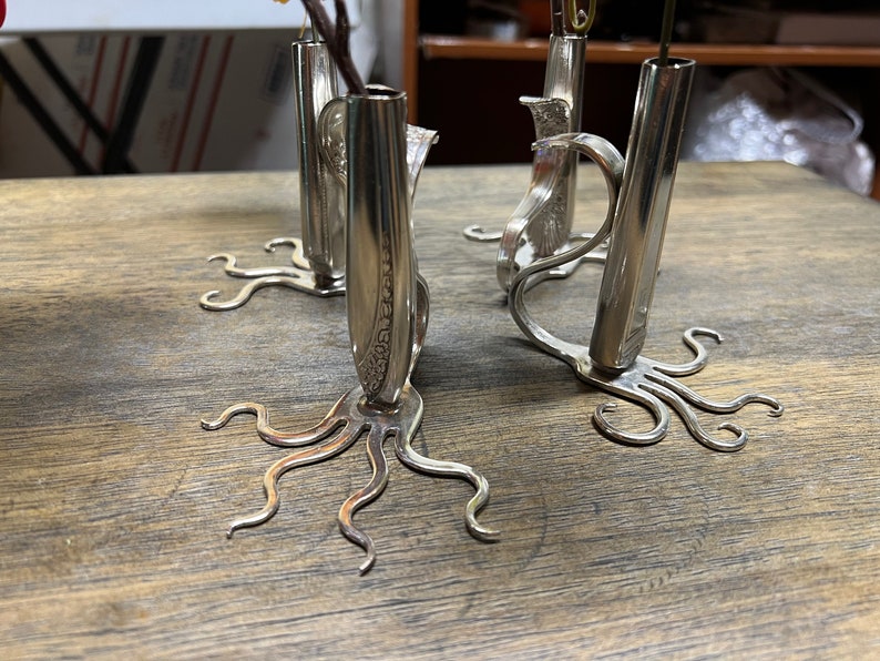 Funky Fork Bud Vase Vintage Reclaimed Silverware Handmade With - Etsy
