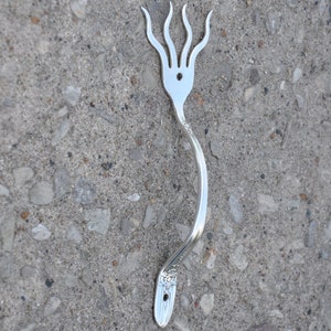 Funky Fork Cabinet Pull Reclaimed Vintage Silverware Handle - Etsy