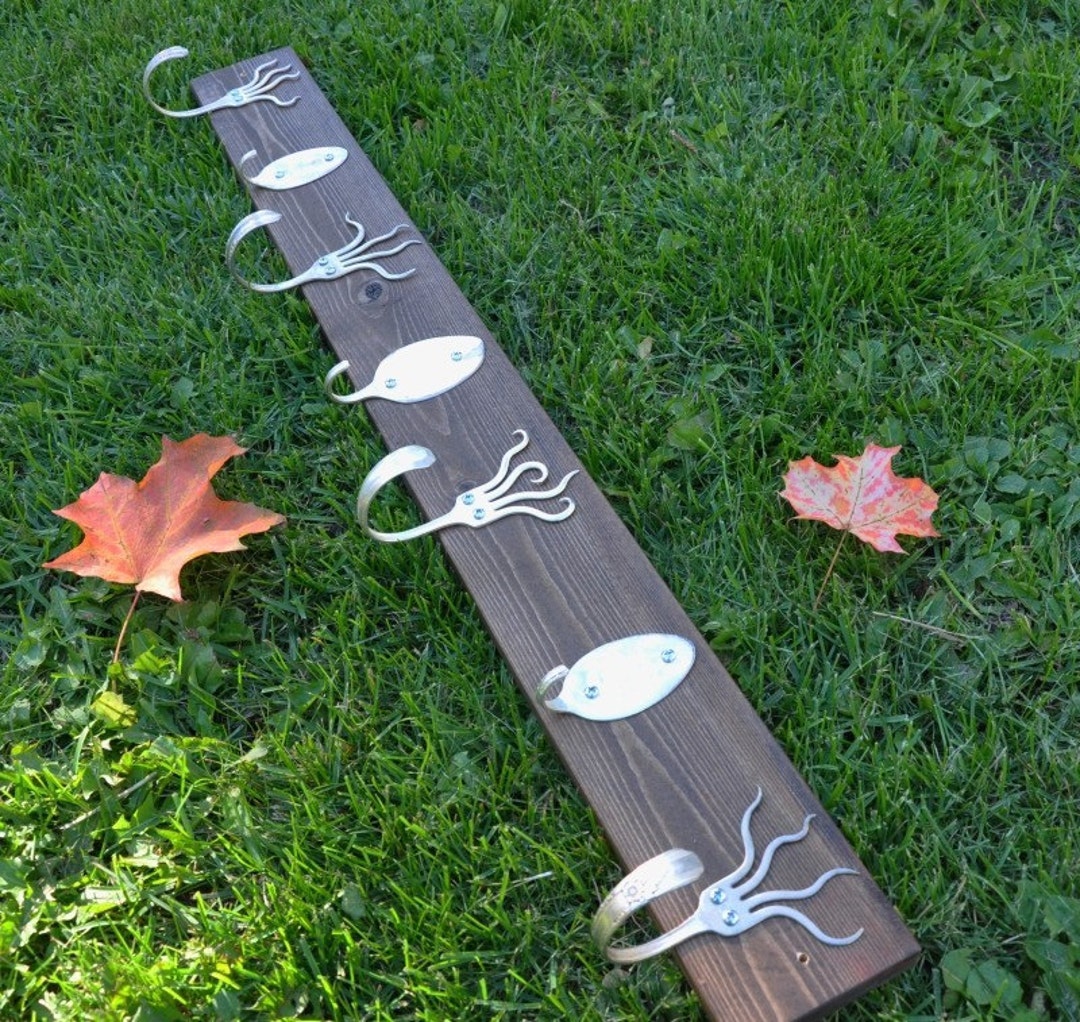 Awesome Coat Rack With Funky Forks and Rad Spoon Hooks Recycled ...