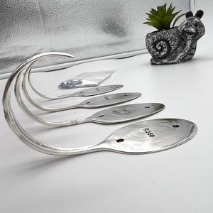 4 Personalized Spoon Hooks Vintage Reclaimed Silverware Build Your Own ...