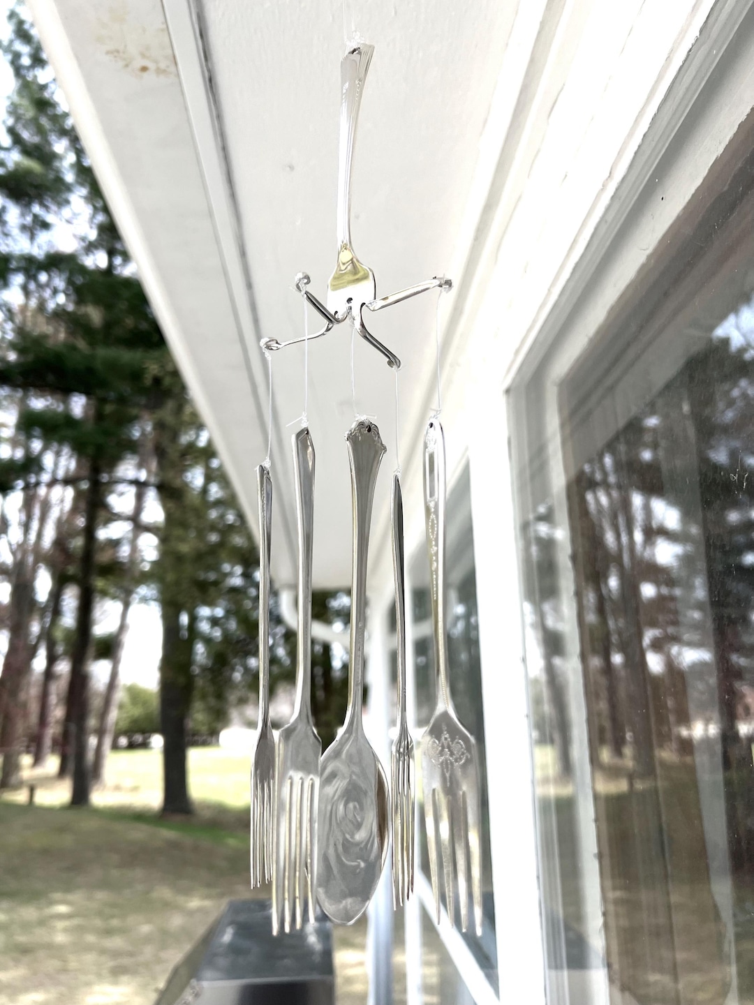 Beautiful Fork and Spoon Wind Chime Made With Antique Silverware - Etsy