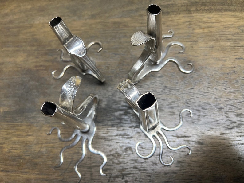 Funky Fork Bud Vase Vintage Reclaimed Silverware Handmade With - Etsy