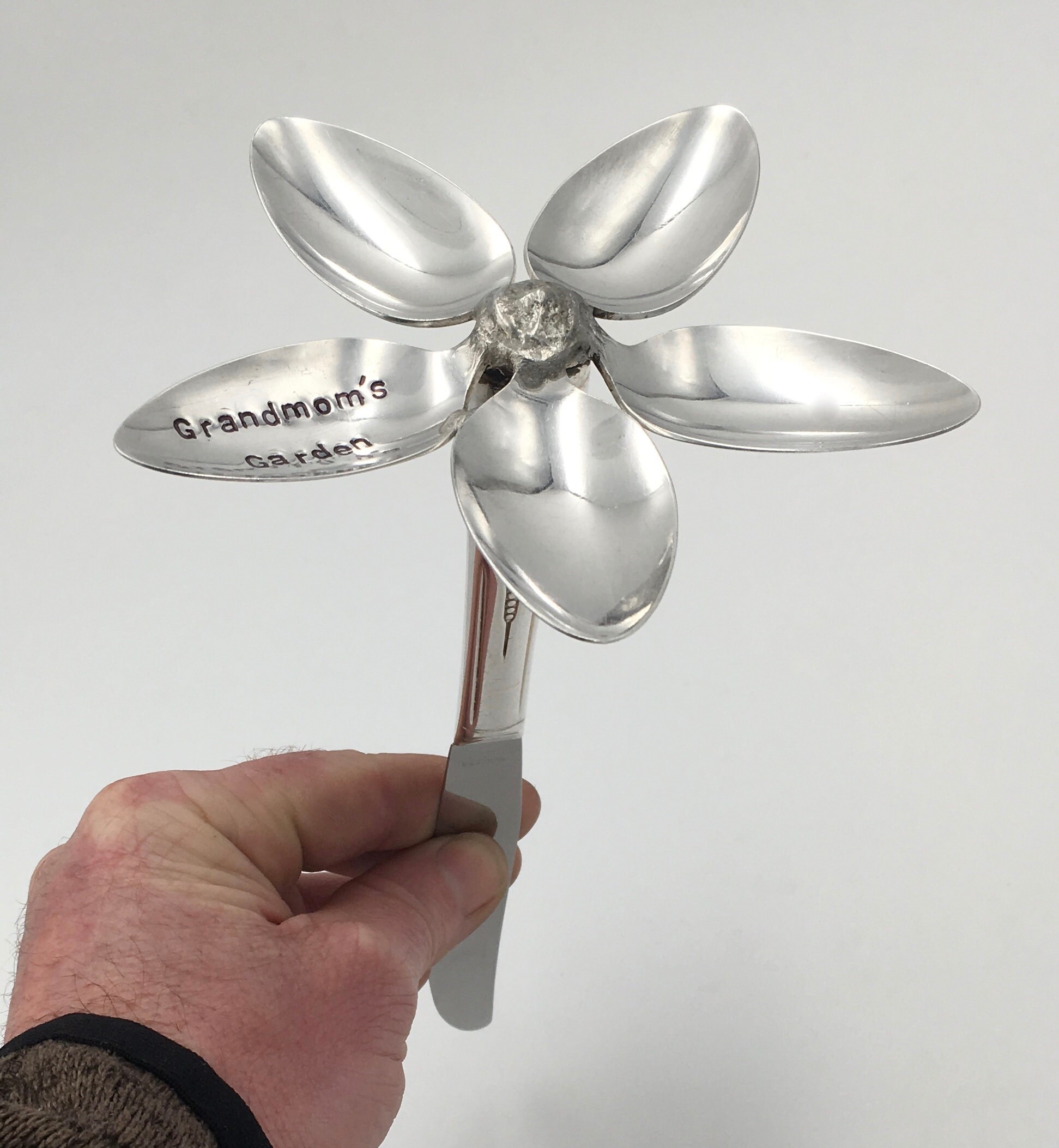 Personalized Spoon Flower Garden Art Vintage Reclaimed | Etsy