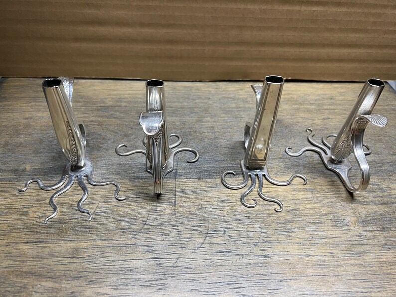 Funky Fork Bud Vase Vintage Reclaimed Silverware Handmade With - Etsy