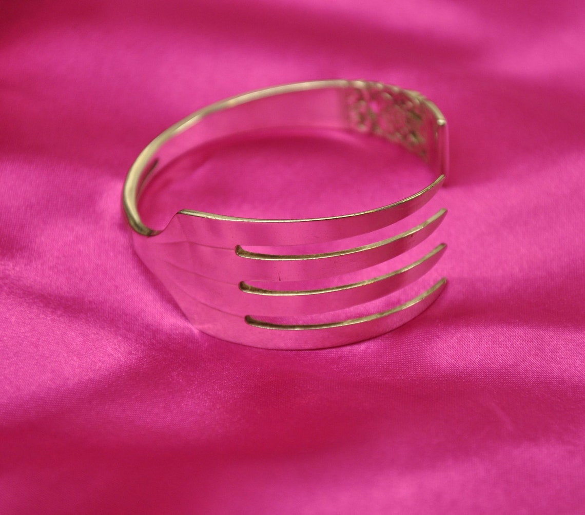 Silver Fork Cuff Bracelet Silverware Jewelry | Etsy