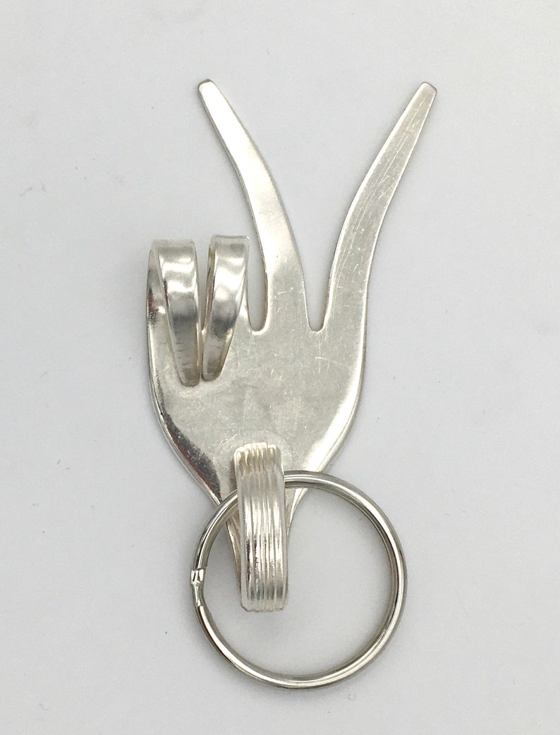 Fork Peace Sign Keychain - Etsy