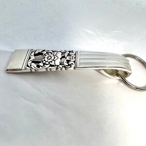 Spoon Keychain Silver Key Fob Vintage Reclaimed Silverware Coronation ...