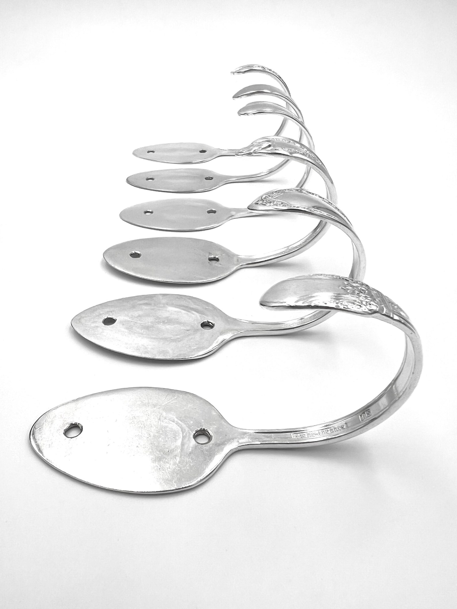 6 Silver Spoon Hooks Vintage Reclaimed Silverware - Etsy