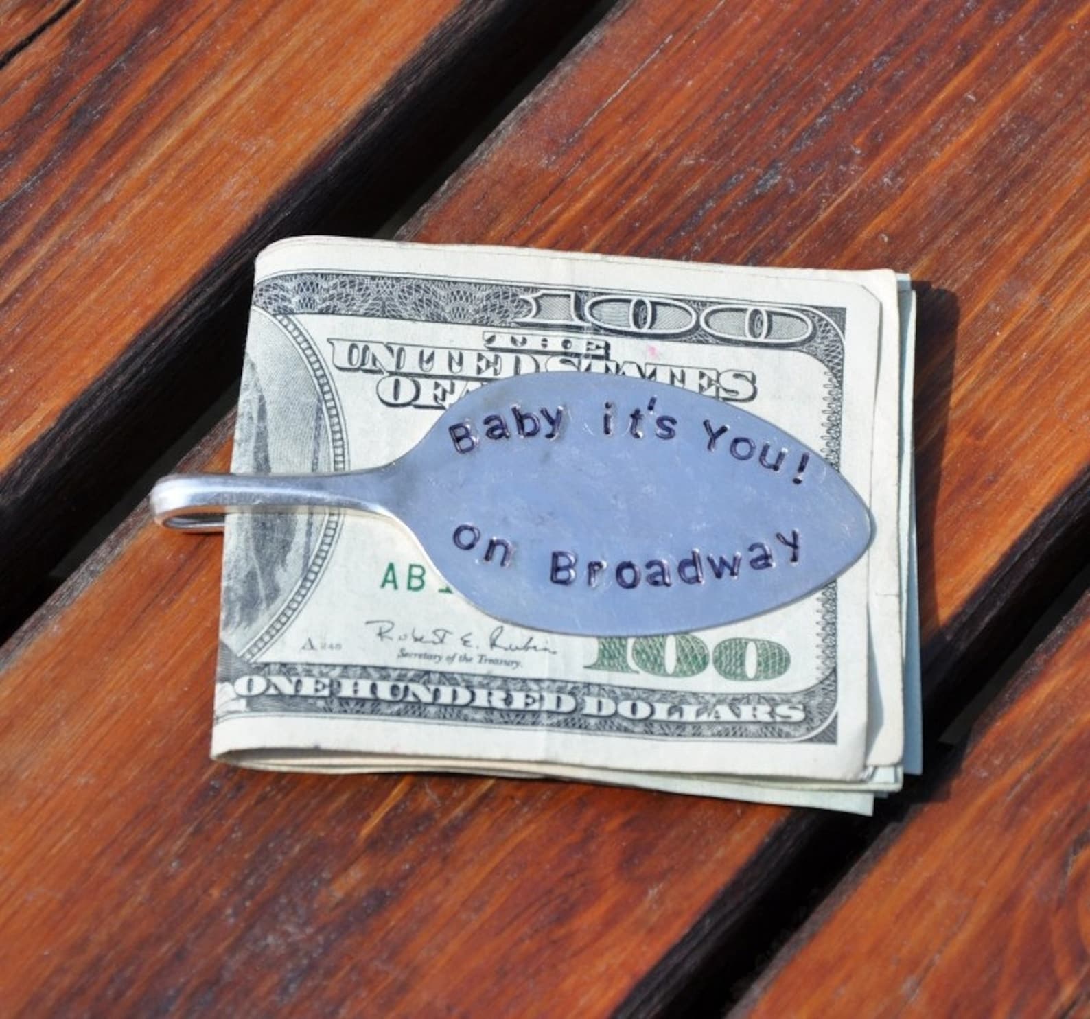 Personalized Spoon Money Clip Vintage Reclaimed Silverware | Etsy