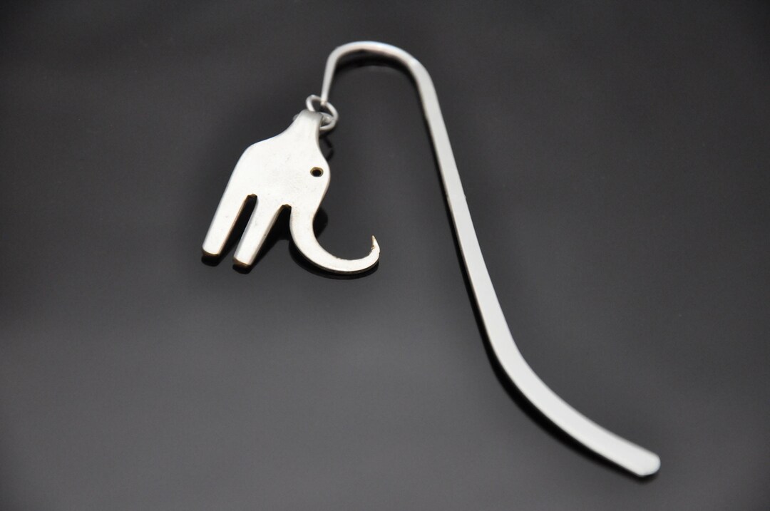 Elephant Bookmark Made From Vintage Cocktail Fork Silverware - Etsy