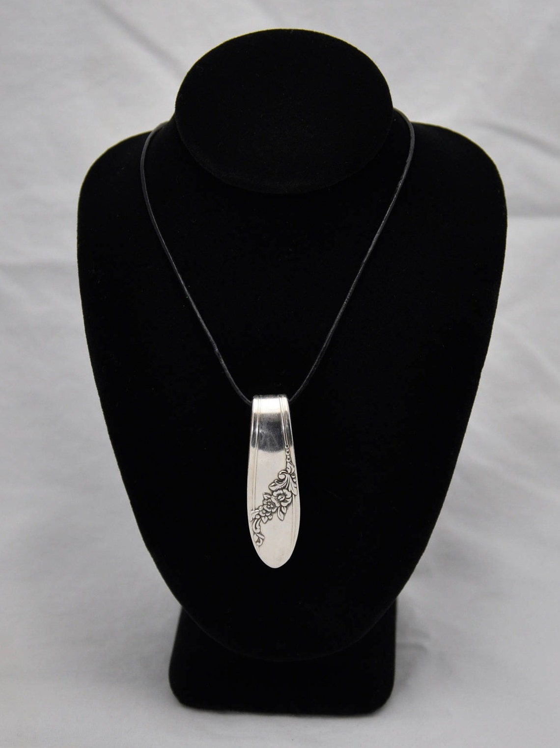 Queen Bess 1946 Pendant Necklace Made From Vintage Silverware | Etsy