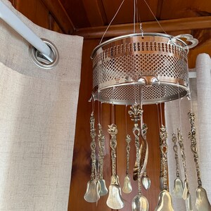 Sculpture Silverware Mobile Hanging Wind Chime Art Decor Vintage ...