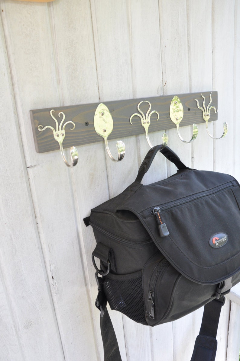 Awesome Coat Rack With Funky Fork Hooks in Any Color Finish | Etsy