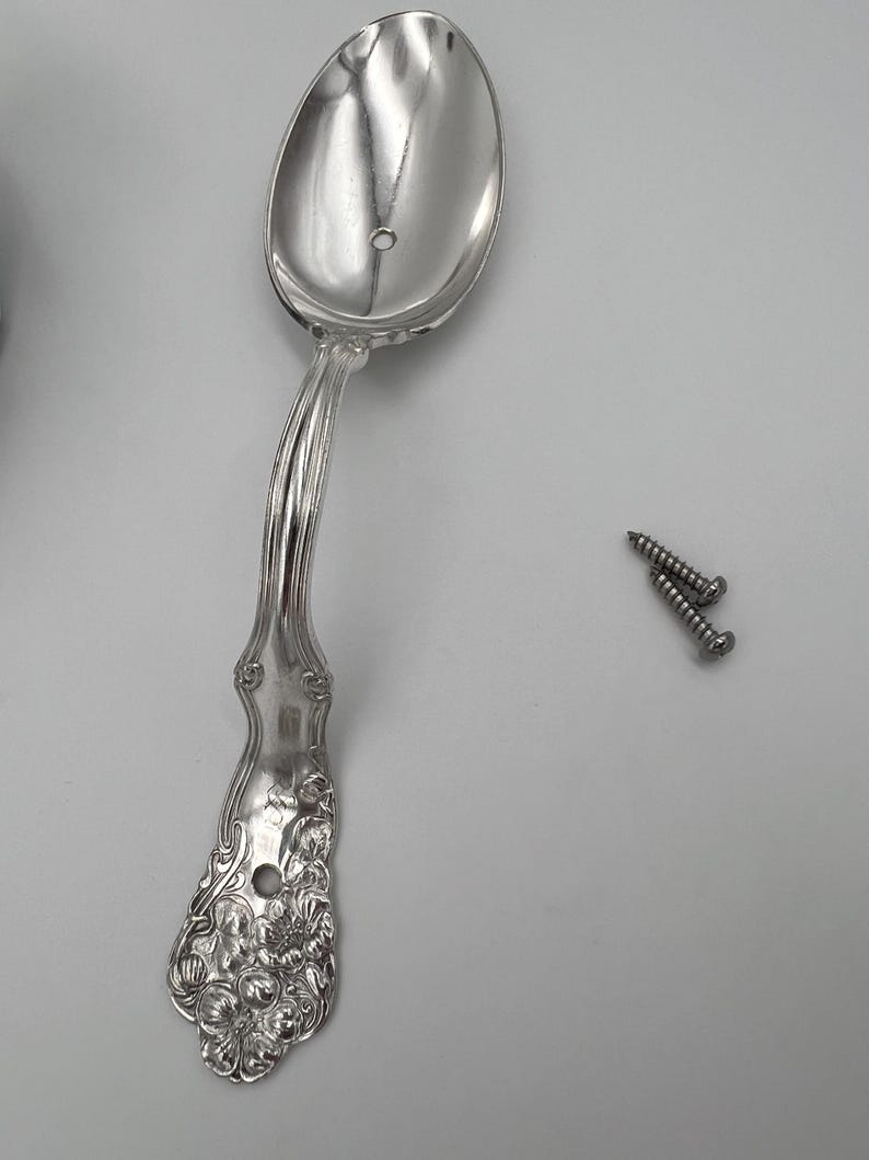 Ornate Tablespoon Door Pull Vintage Reclaimed Silverware Cabinet ...