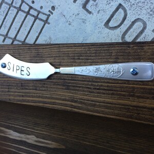 5 Personalized Spoon Hooks Shelf With Pate Knife Name Plaque Topper ...