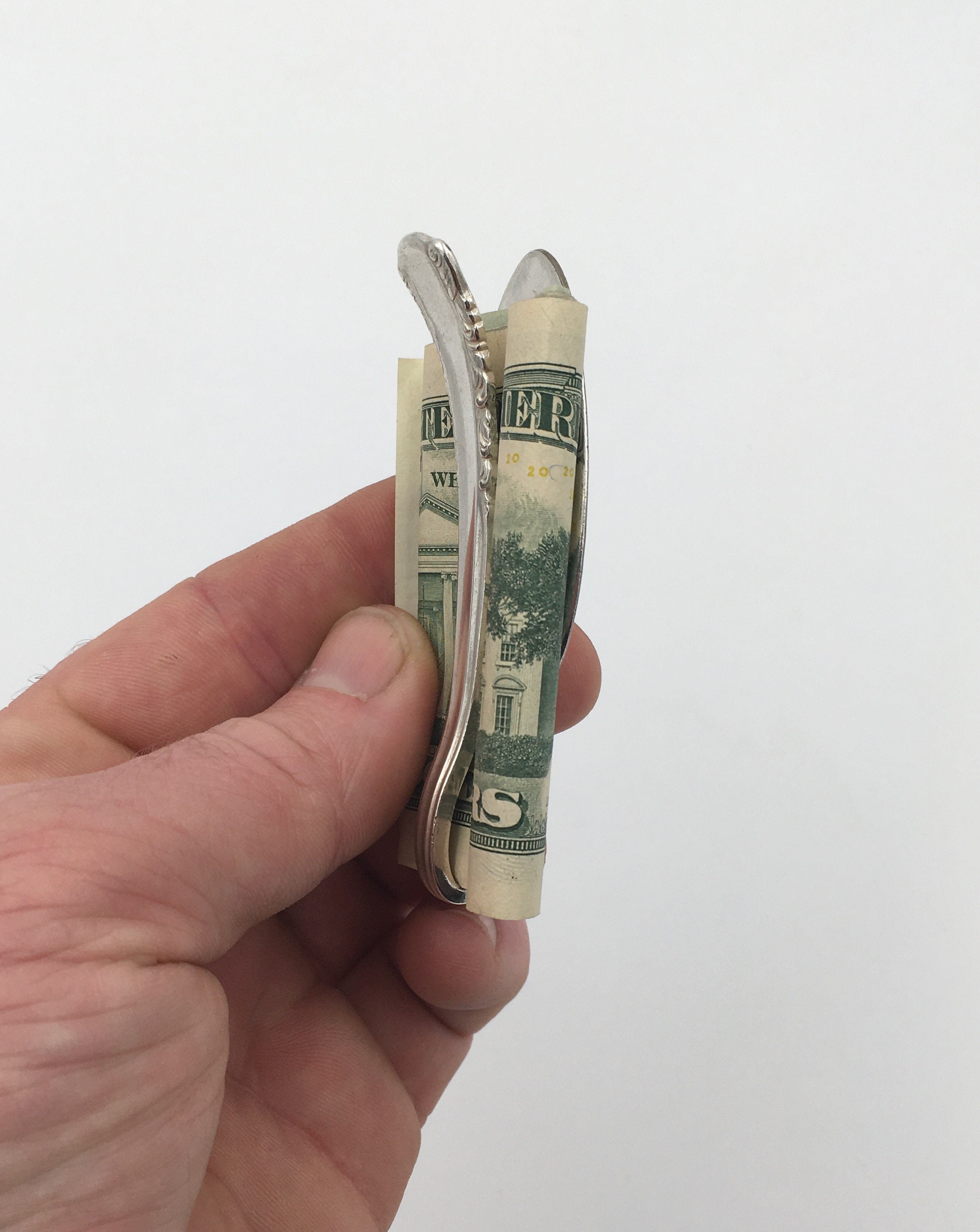 Personalized Spoon Money Clip Vintage Reclaimed Silverware | Etsy