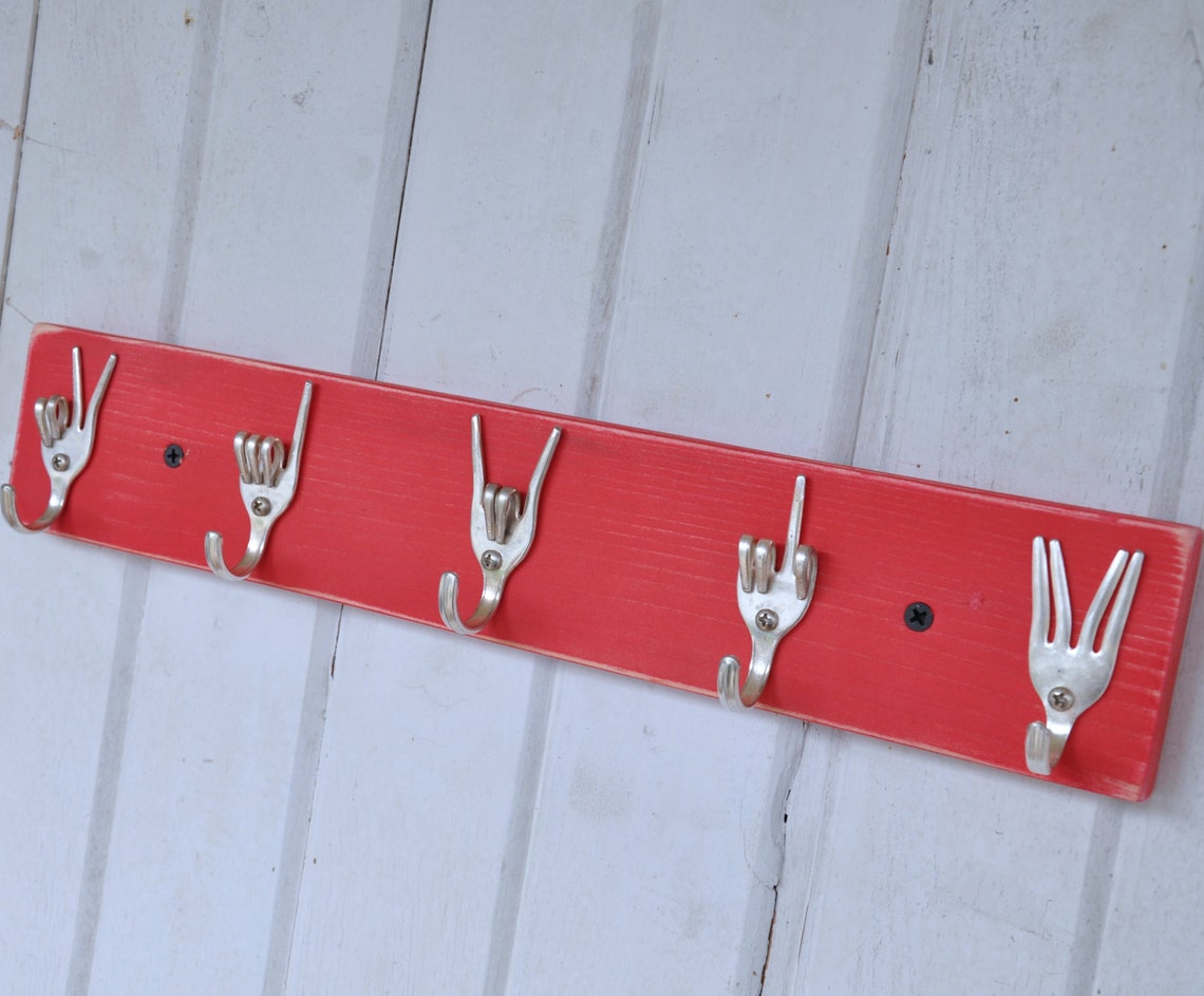 Silver Vintage Forks Hand Gesture Rack Aprons Keys Jewelry | Etsy