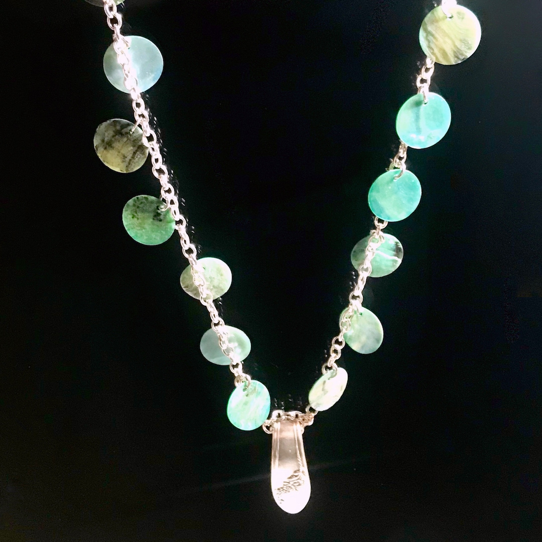 Queen Bess Pattern Necklace With Antique Silverware and - Etsy