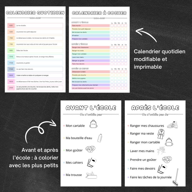 Editable and Printable 2024-2025 School Schedule | School Calendar ...