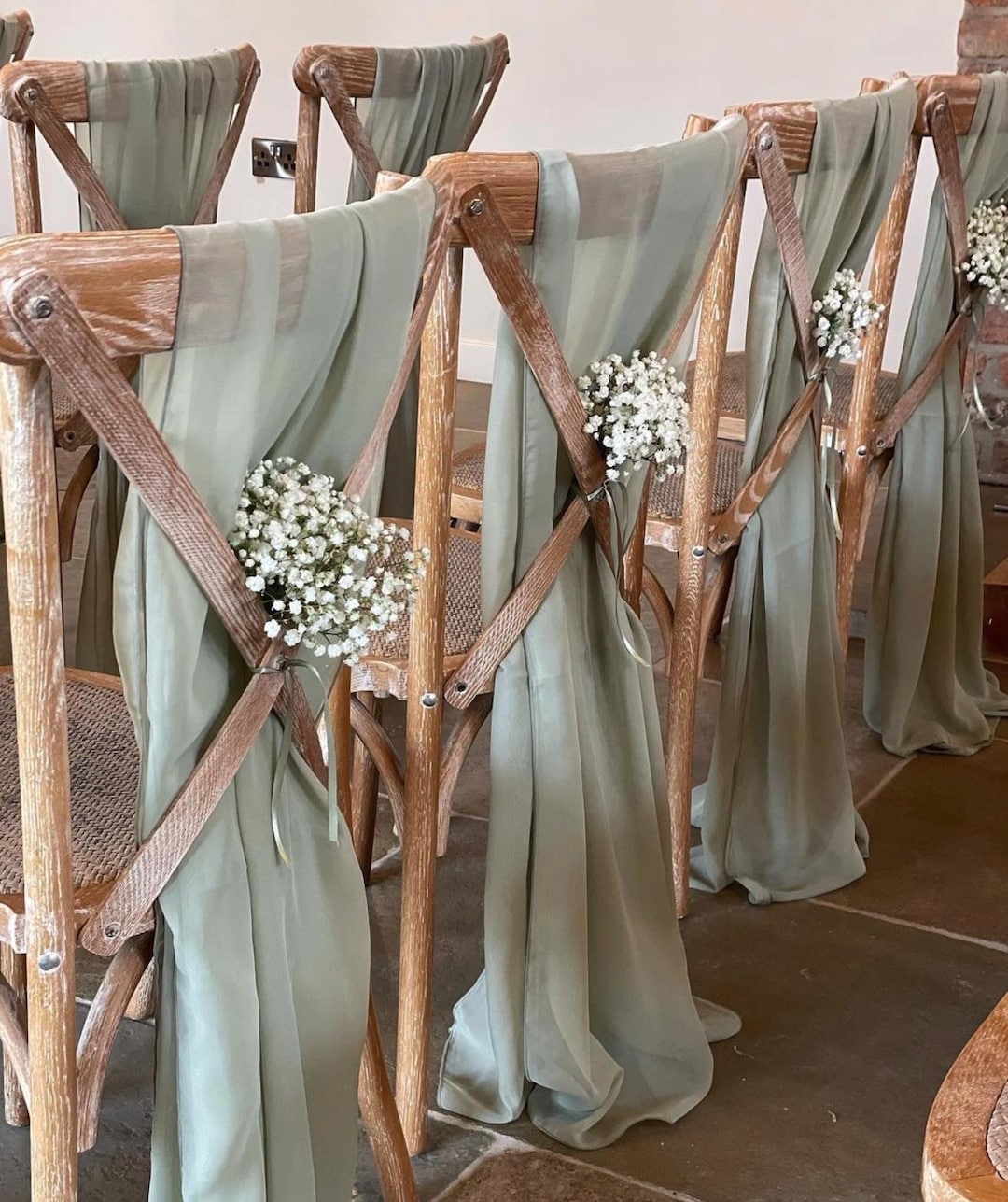 Chiffon Vertical Drapes for Weddings Parties Chair Decor Various ...