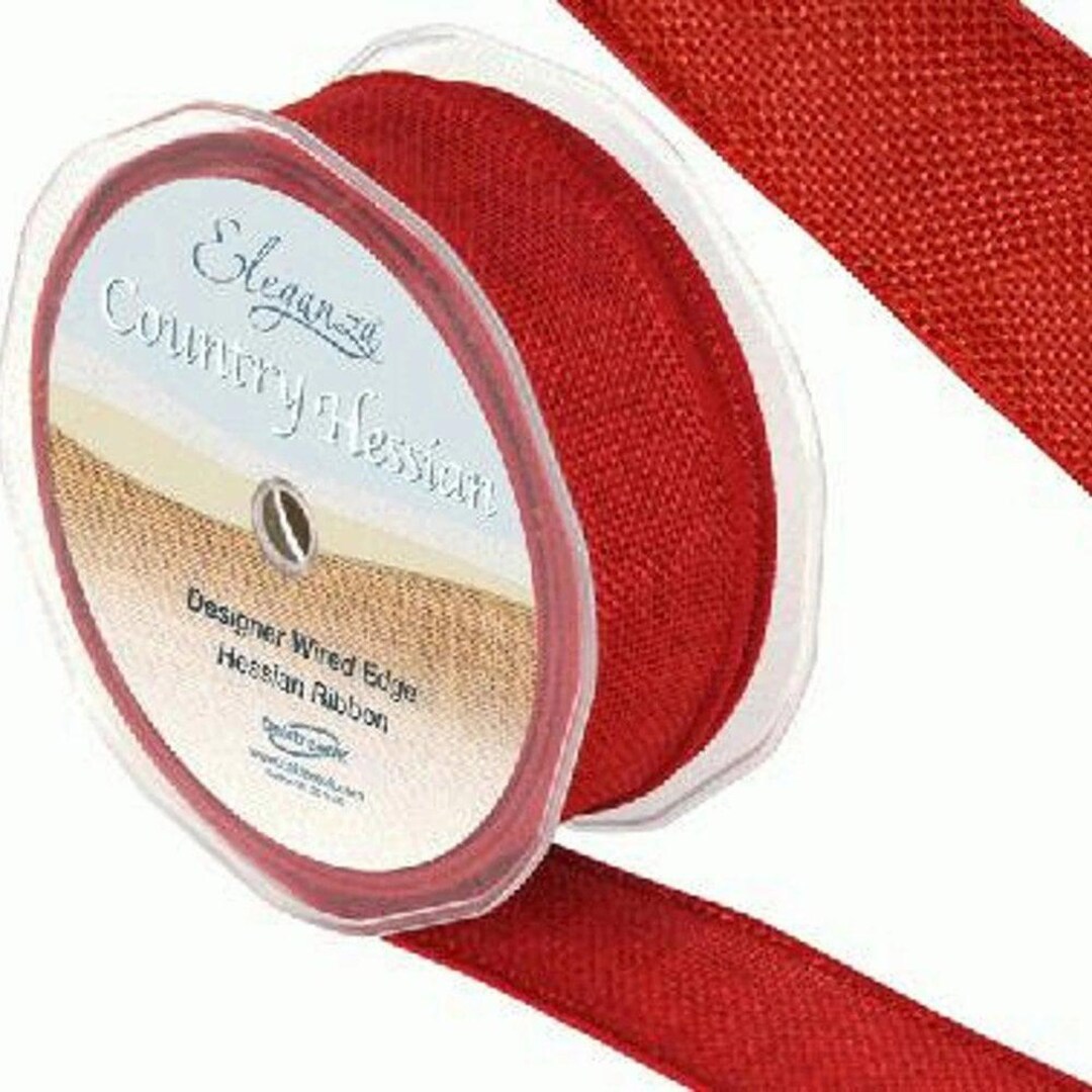 Country Hessian Wired Edge Ribbon - 38mm X 10m - Etsy