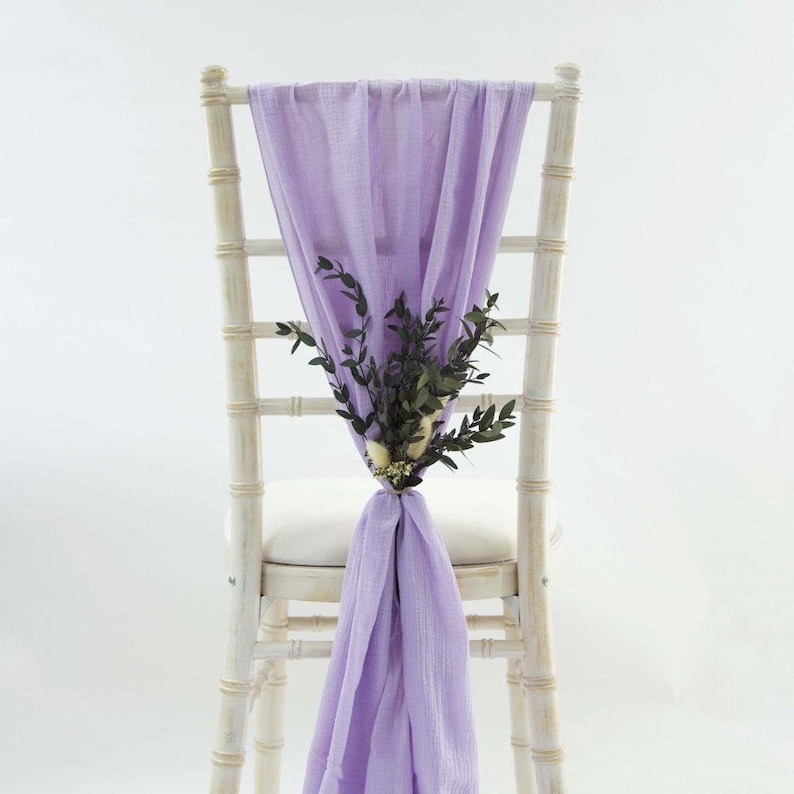 Cheesecloth Vertical Chair Drapes Various Colours Chair Decor Boho ...
