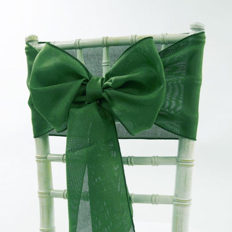 Linen Chair Bow Sashes in Various Colours Chair Decor for Weddings ...