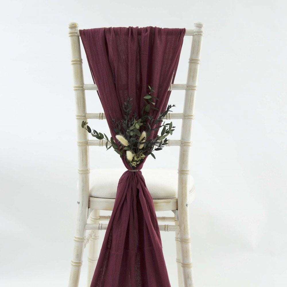 Cheesecloth Vertical Chair Drapes Various Colours Boho Rustic for ...