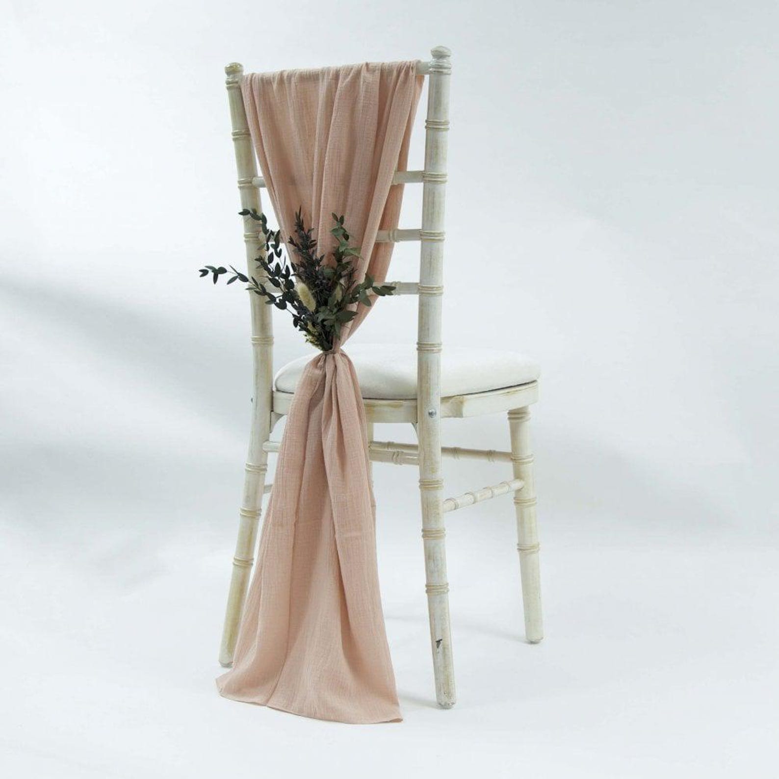 Cheesecloth Vertical Chair Drapes Various Colours Boho Rustic for ...