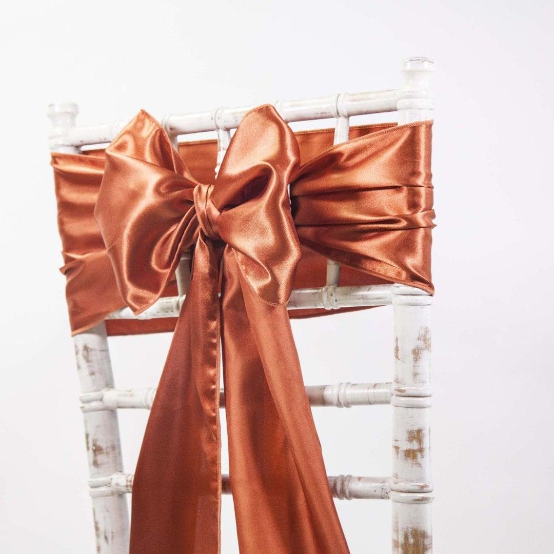 Satin Chair Bows Sashes in Various Colours for Weddings Events Baby ...