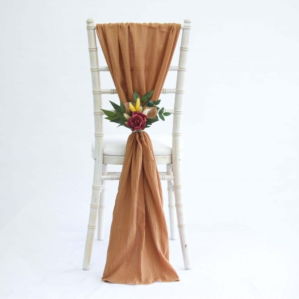Cheesecloth Vertical Chair Drapes Various Colours Boho Rustic for ...