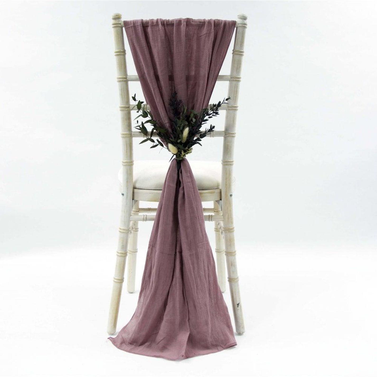 Cheesecloth Vertical Chair Drapes Various Colours Boho Rustic for ...