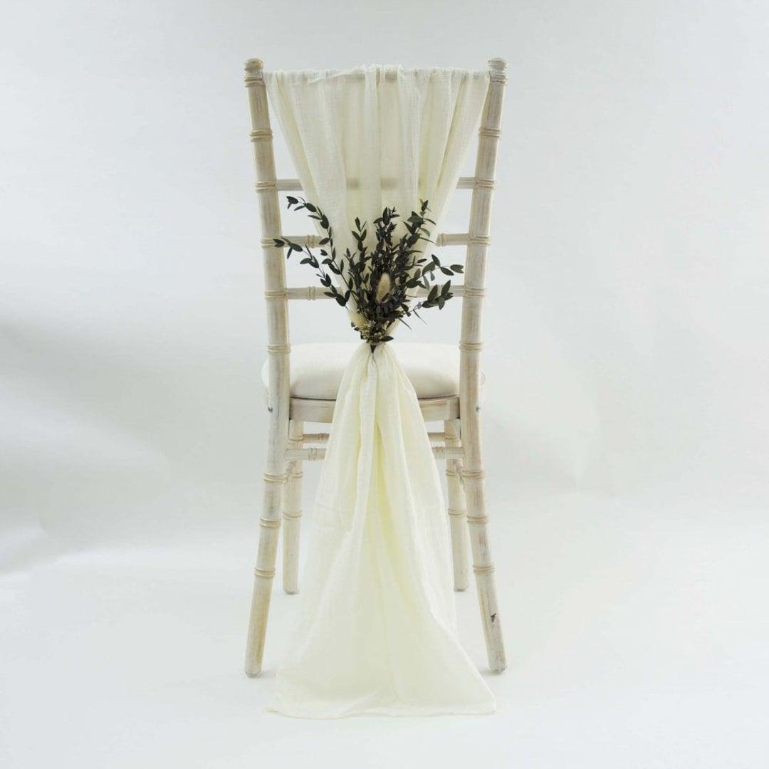 Cheesecloth Vertical Chair Drapes Various Colours Boho Rustic for ...