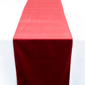 Bespoke Plain Luxury Velour Table Runner 3 Colours Available for ...