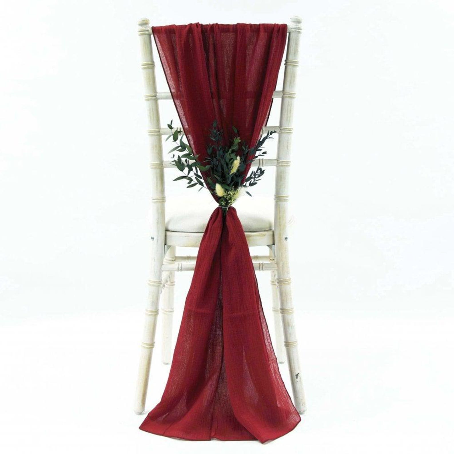 Cheesecloth Vertical Chair Drapes Various Colours Boho Rustic for ...