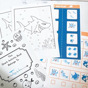 Shark Activity Book Printable Fun Educational Activity Book for Boys ...