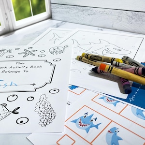 Shark Activity Book Printable Fun Educational Activity Book for Boys ...