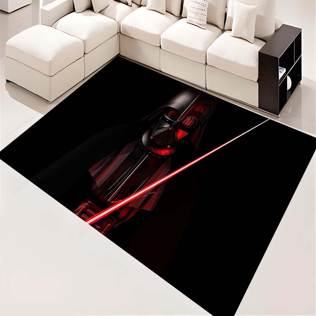 Star Wars Area Rug, Space Themed Rug, Darth Vader, Jedi Decor, Sci-fi ...