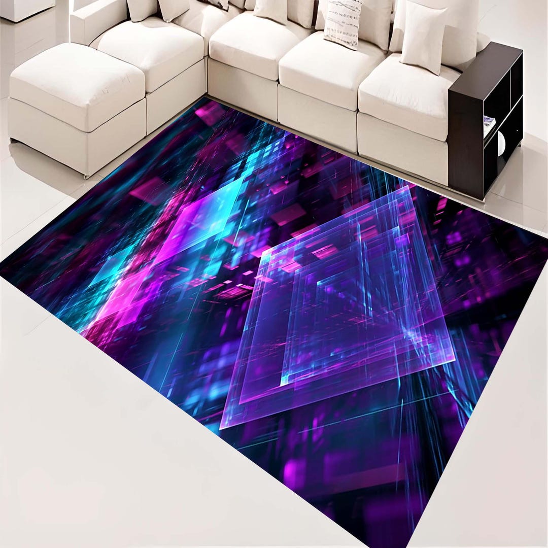 Minimalist Rug, Graffiti Rug, Aesthetic Rug, Purple Rug, Decorative Rug ...