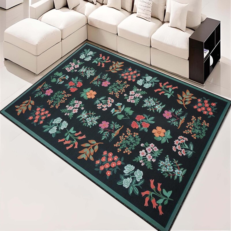 Floral Rug - Etsy