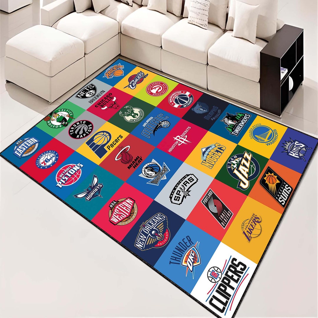 NBA Team Logo Rug, NBA Team Mug Rugs, Sports Team Rug, Basketball Teams ...