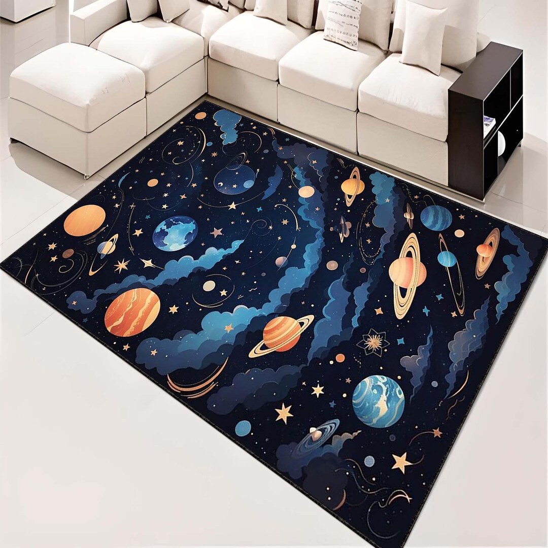 Planets Rug, Kids Room Rug, Galaxy Rug, Nursery Rug, Astronomy Rug ...