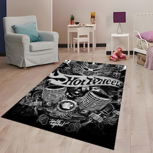 Rug Carpet Mat, Hot Wheels Car Design Rug for Living Room or Bedroom ...