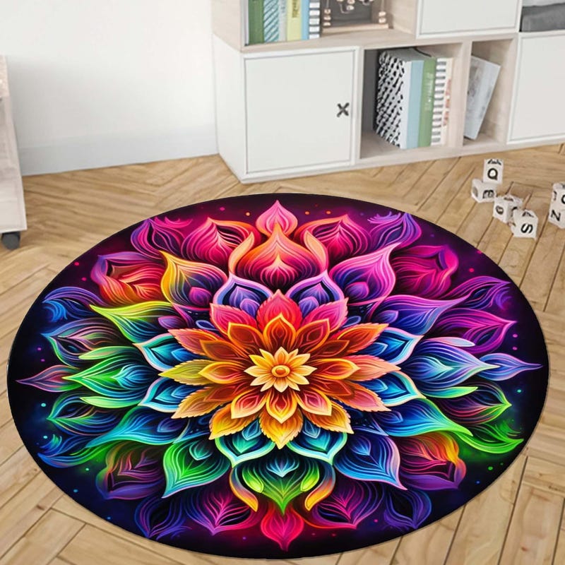 Colorful Rug - Etsy