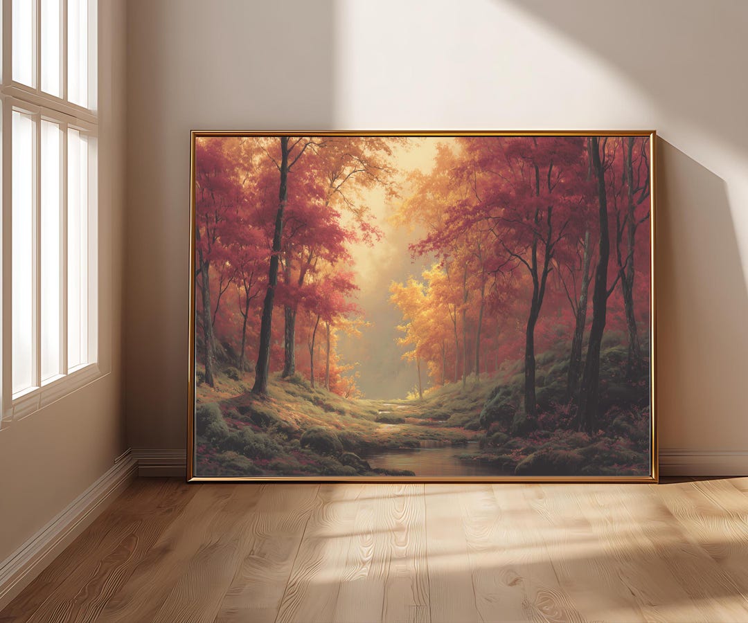 Autumn Landscape Poster: Rustic Fall Colors Wall Art - Etsy