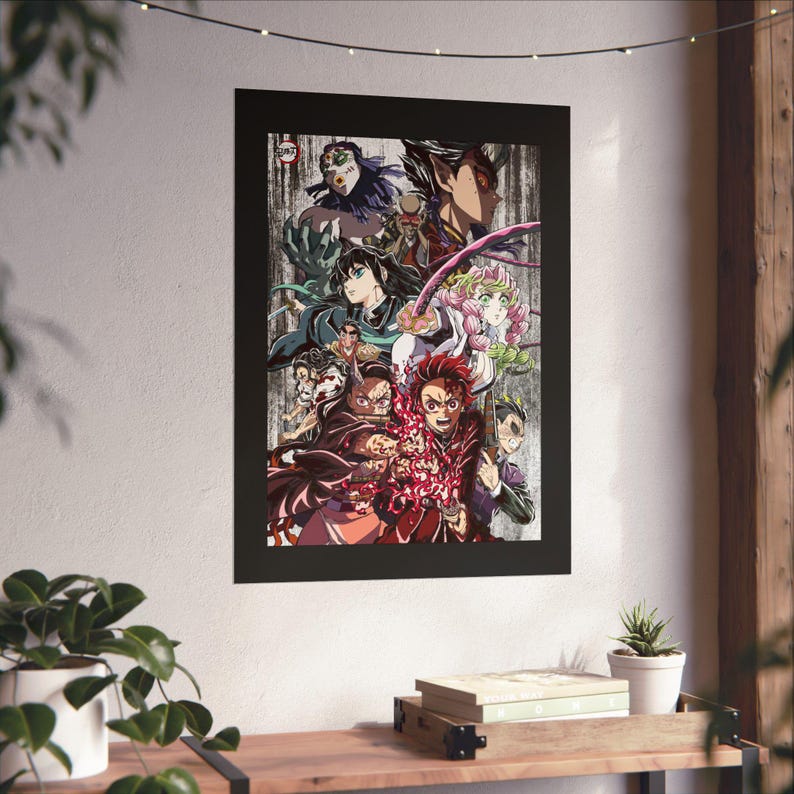 Demon Slayer Painting Poster, Anime Canvas Wall Art, Anime Poster ...