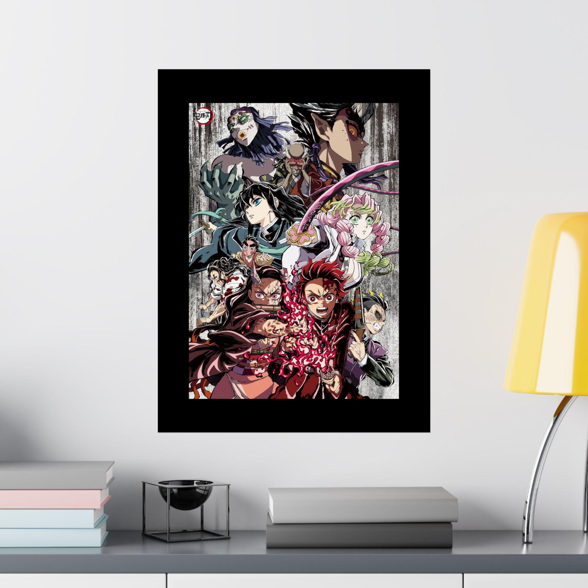 Demon Slayer Painting Poster, Anime Canvas Wall Art, Anime Poster ...