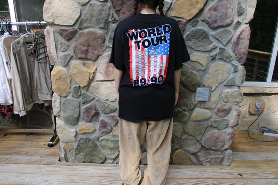 Vintage Skid Row Tour Shirt 1989-Skids Across America… - Gem