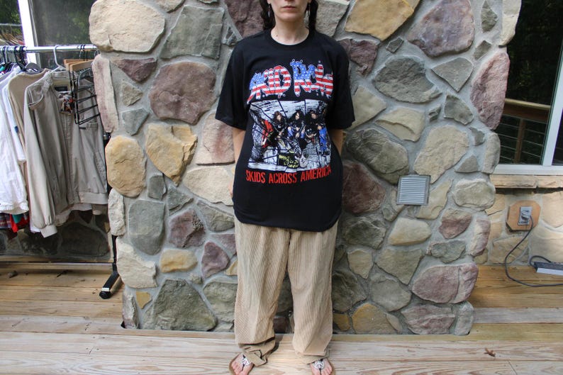 Vintage Skid Row Tour Shirt 1989-skids Across America XL - Etsy